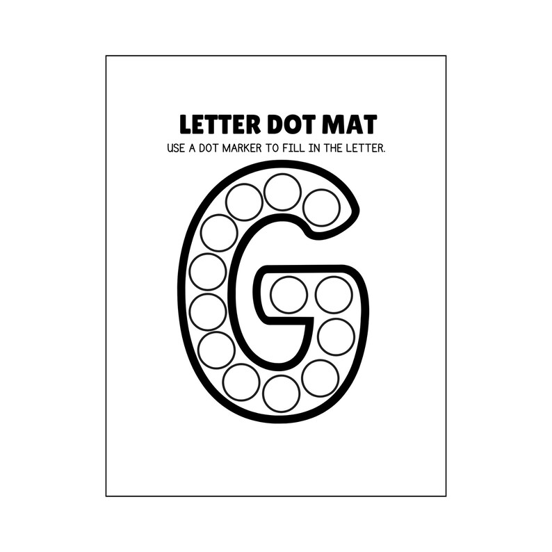 Alphabet Dot Marker Worksheets A to Z | Letter Dot Mat Printable ...