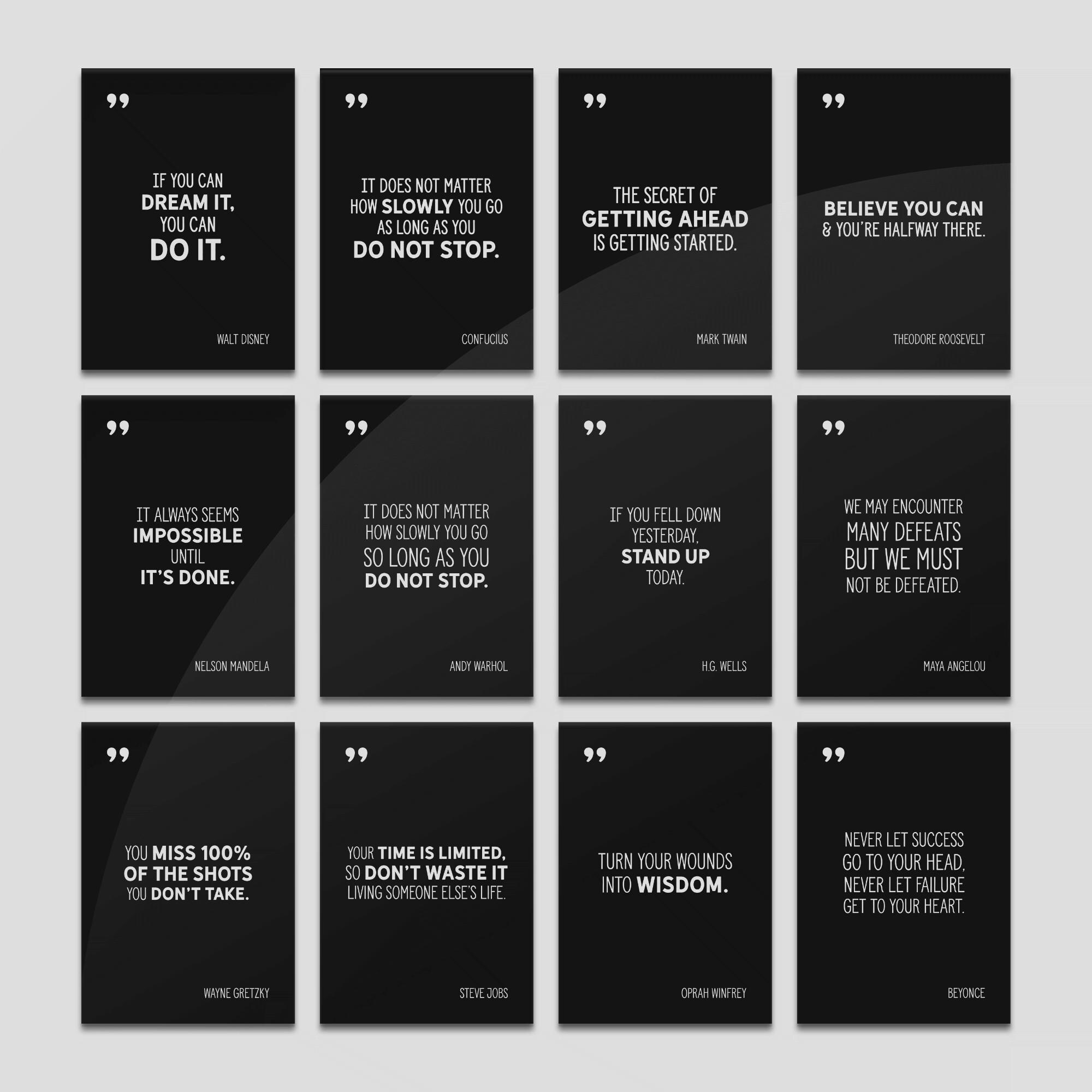 12 Motivational Quote Posters! (digital Download) - Etsy