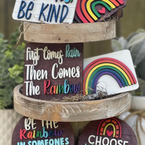 Pride Tier Tray Laser Cut File - Etsy