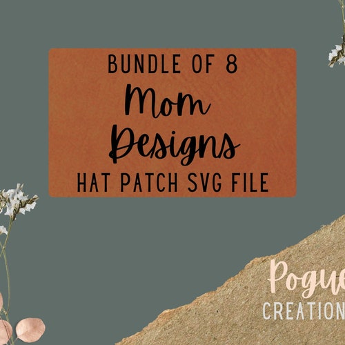 Mama Leather Patch Svg Mom Hat Patch Svg Leather Hat Patch - Etsy