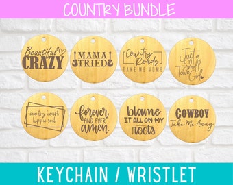 Keychain Wristlet Mixed Bundle 45 Designs Included Laser - Etsy