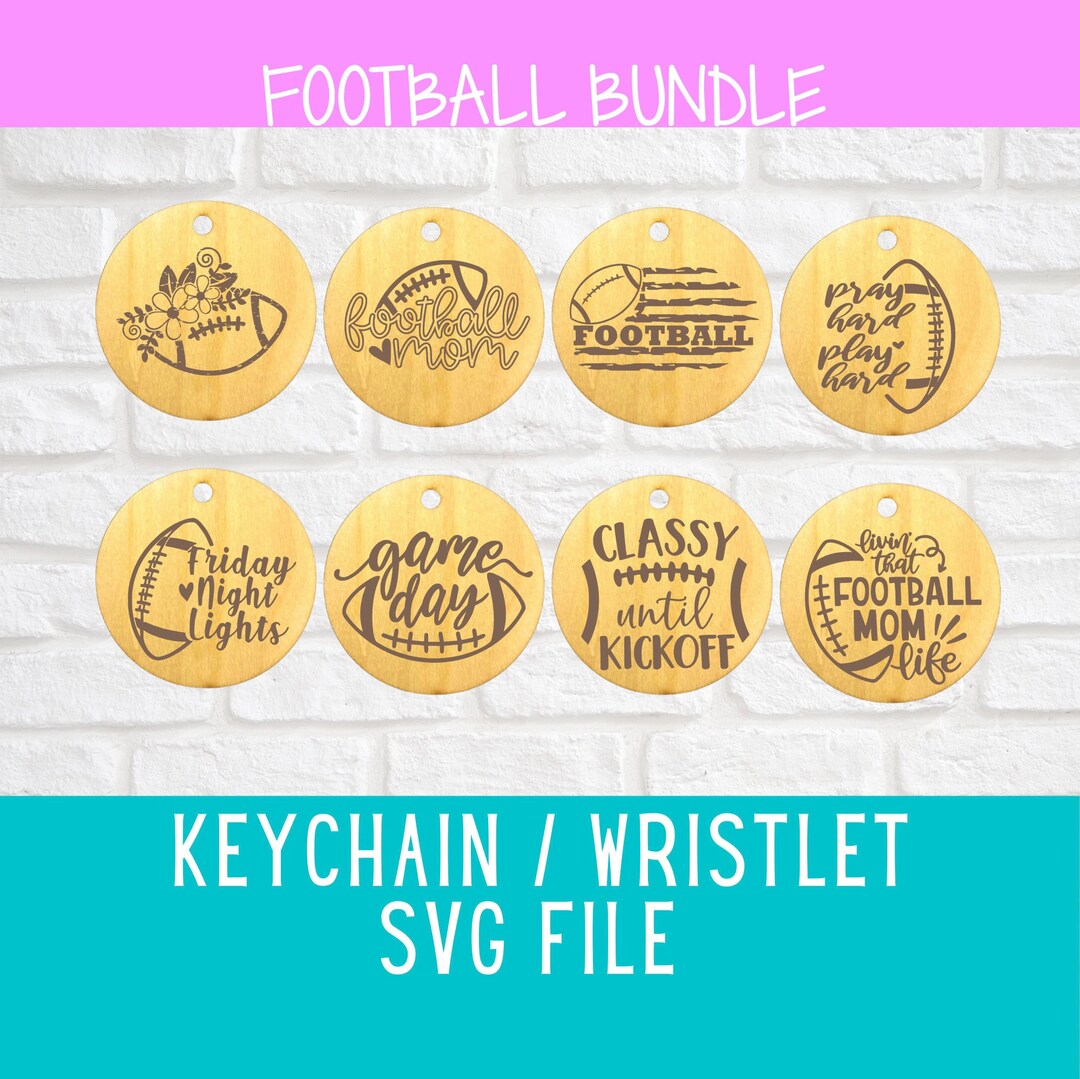Wristlet/keychain SVG - Football Bundle - Etsy