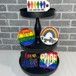 Pride Tier Tray Laser Cut File - Etsy