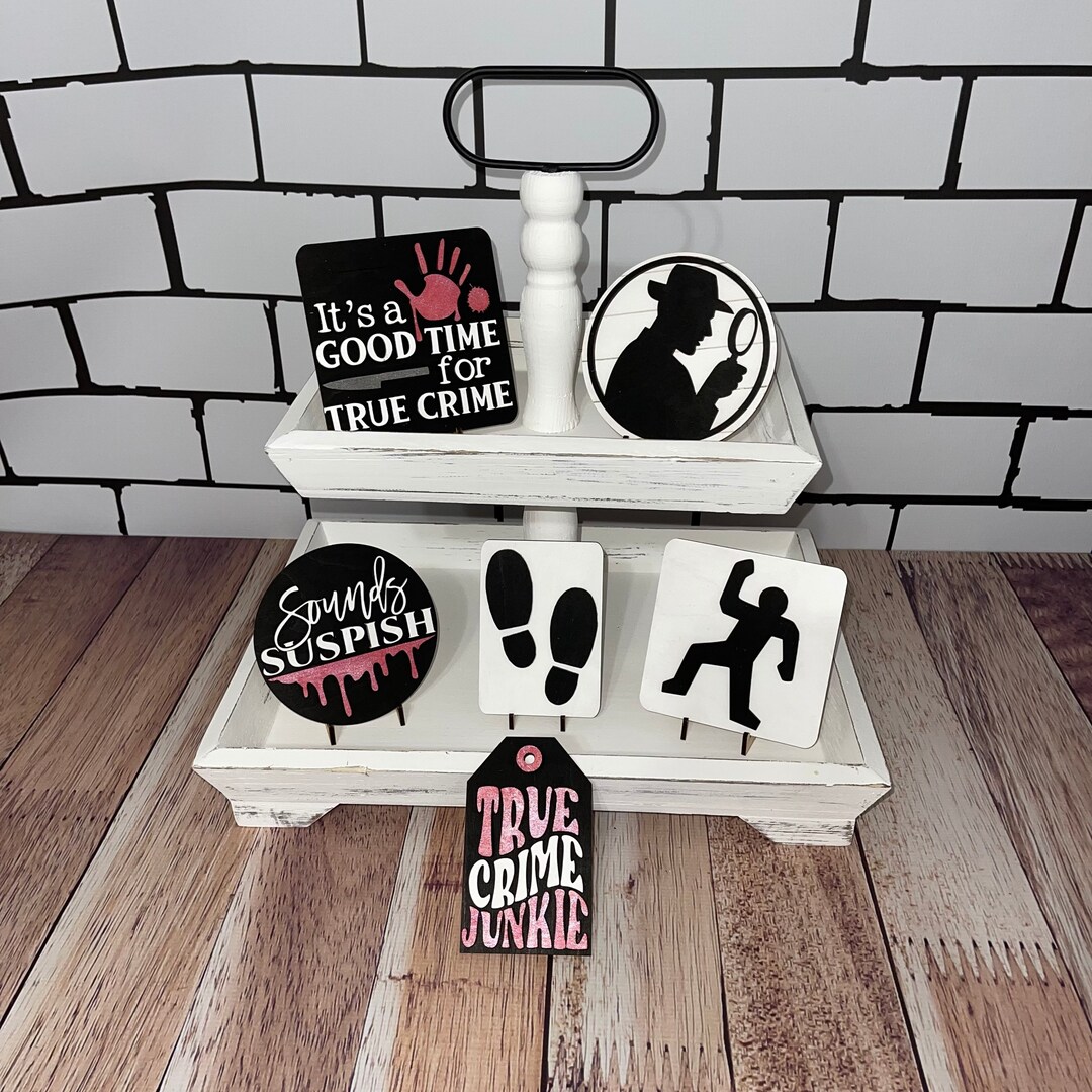 True Crime Tier Tray Laser Cut File - Etsy