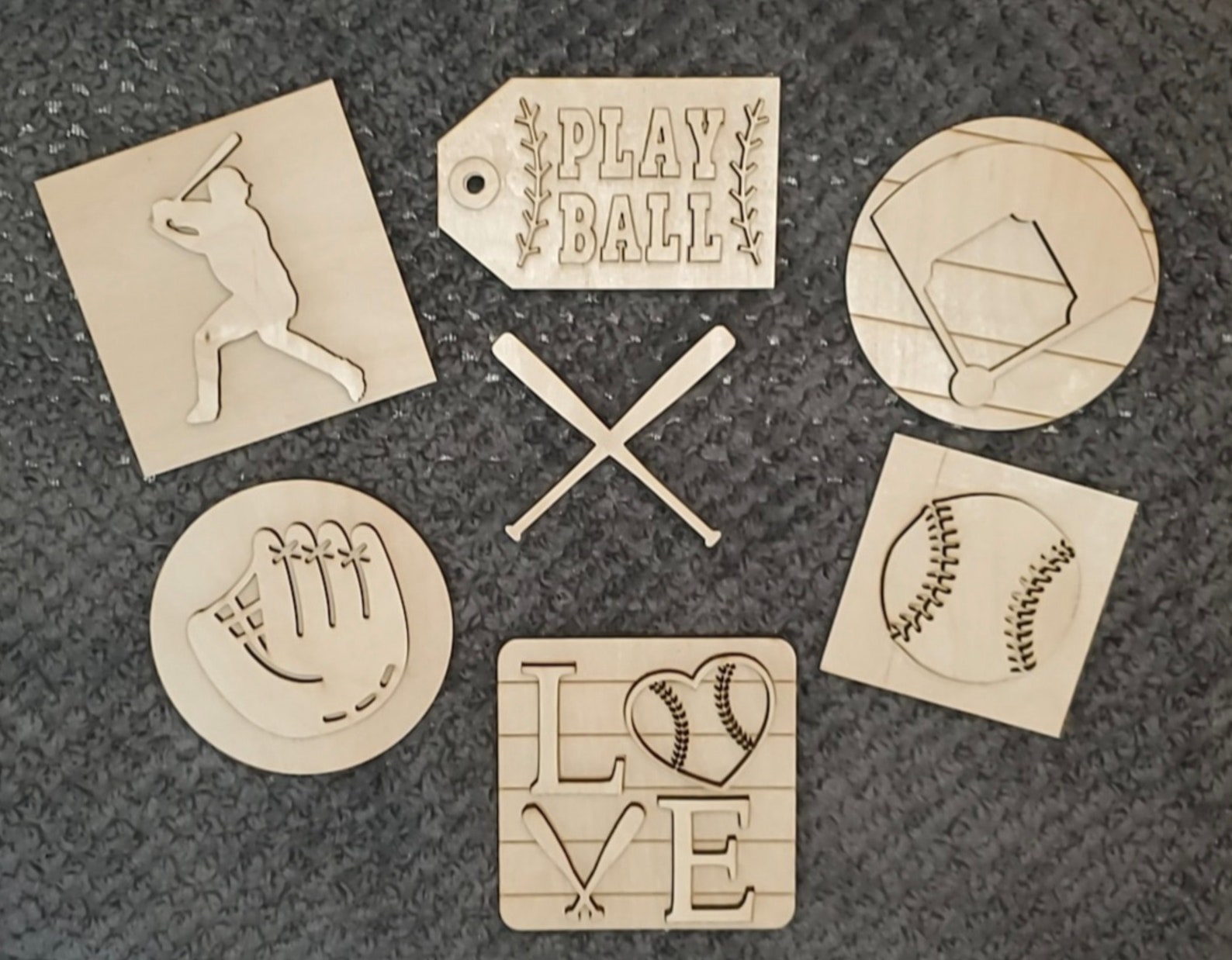Baseball Tier Tray Laser Cut File - Etsy