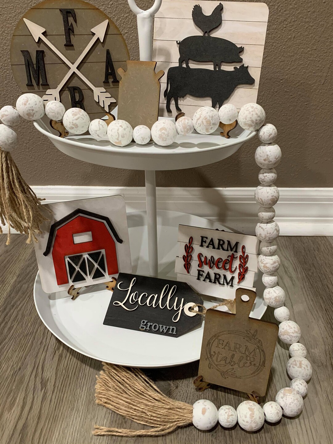 Farm Tier Tray Laser Cut File - Etsy