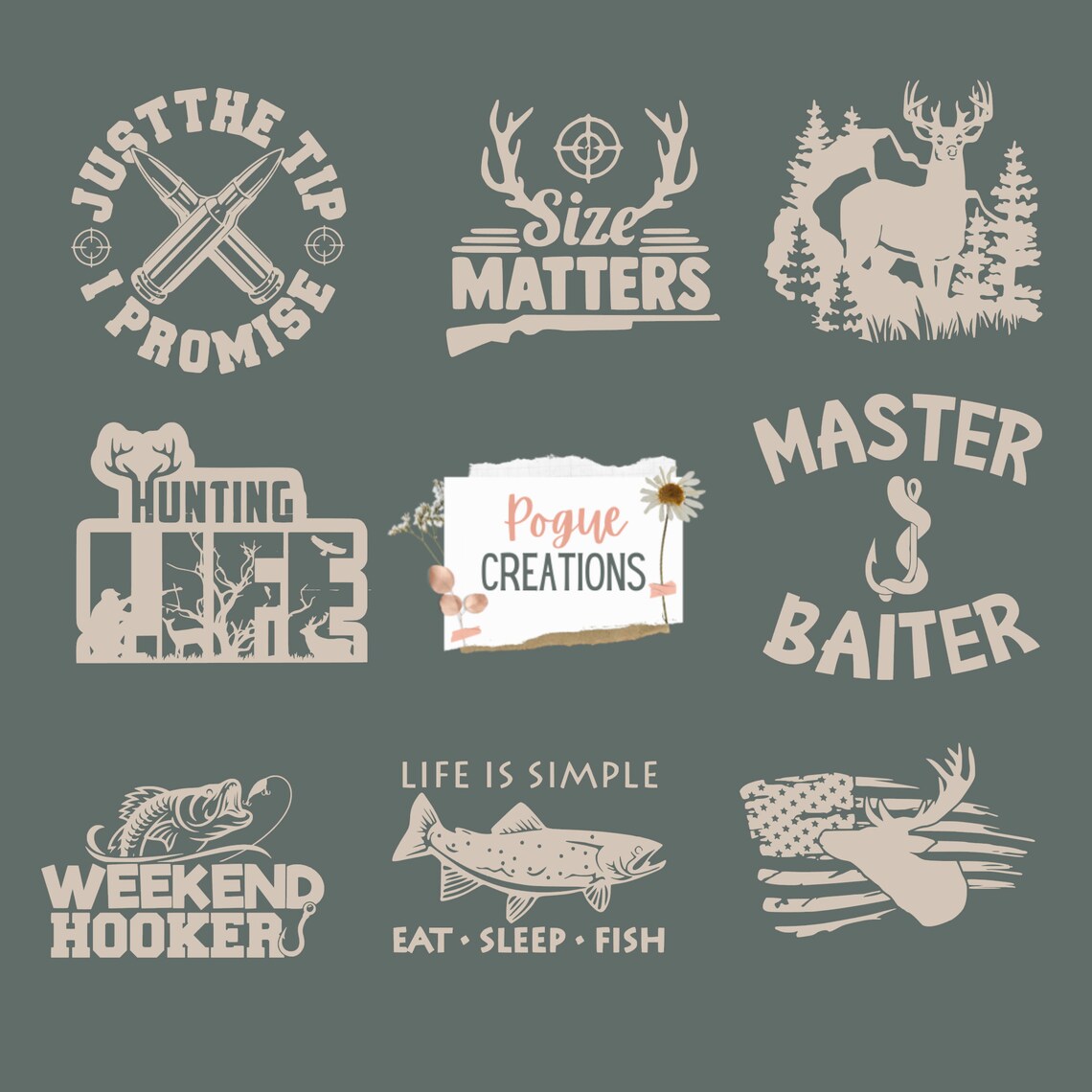 Hat Patch SVG File - Hunt / Fish Bundle - Etsy