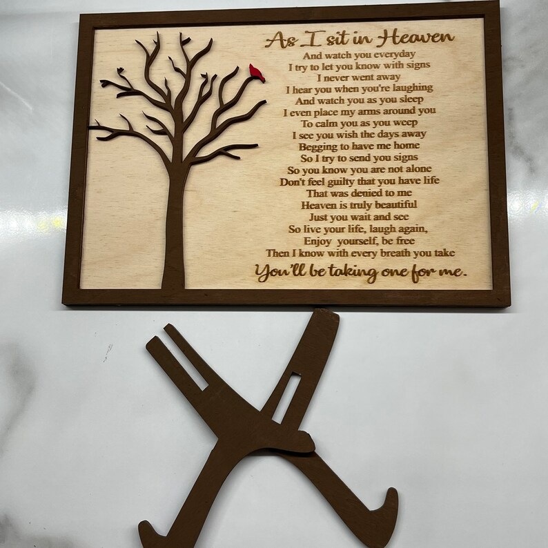 As I Sit in Heaven MINI Memorial Plaque - Etsy