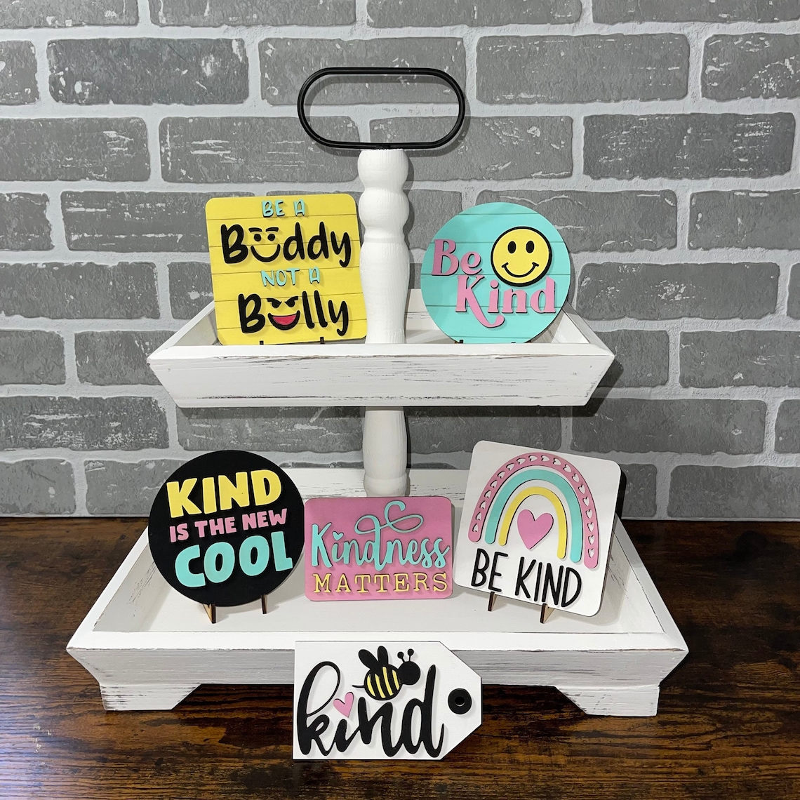 Kind Tier Tray Laser Cut File | Etsy