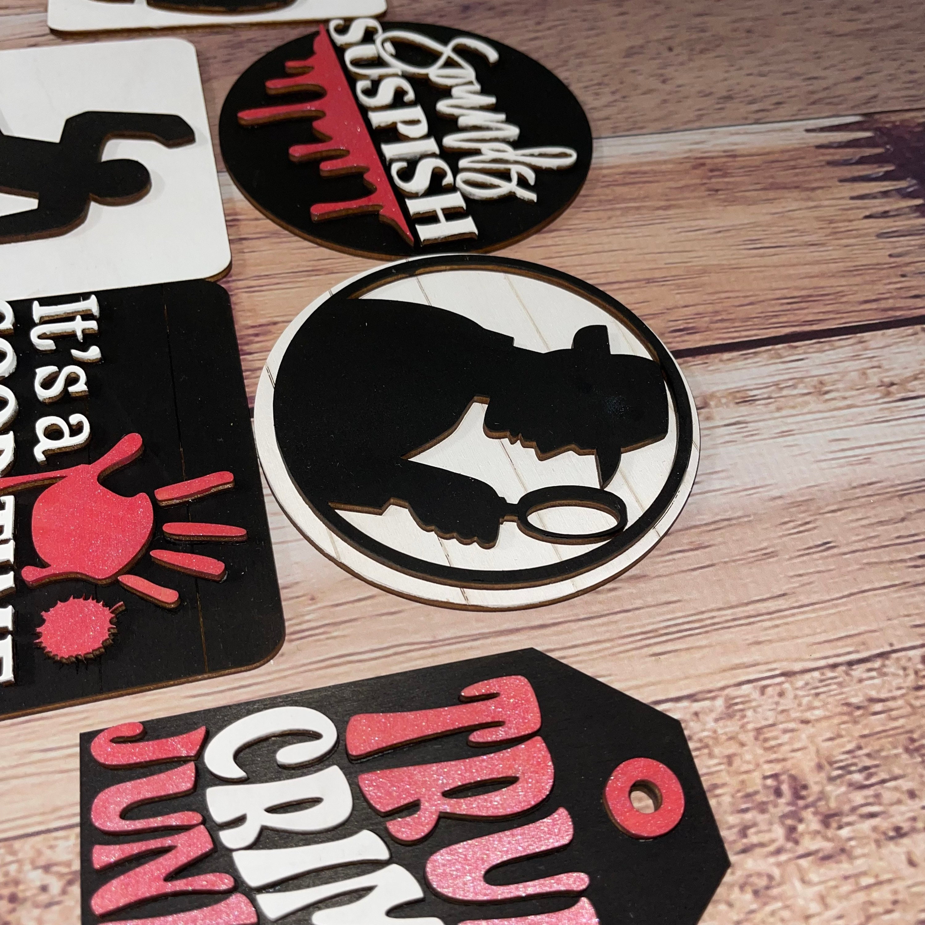 True Crime Tier Tray Laser Cut File - Etsy