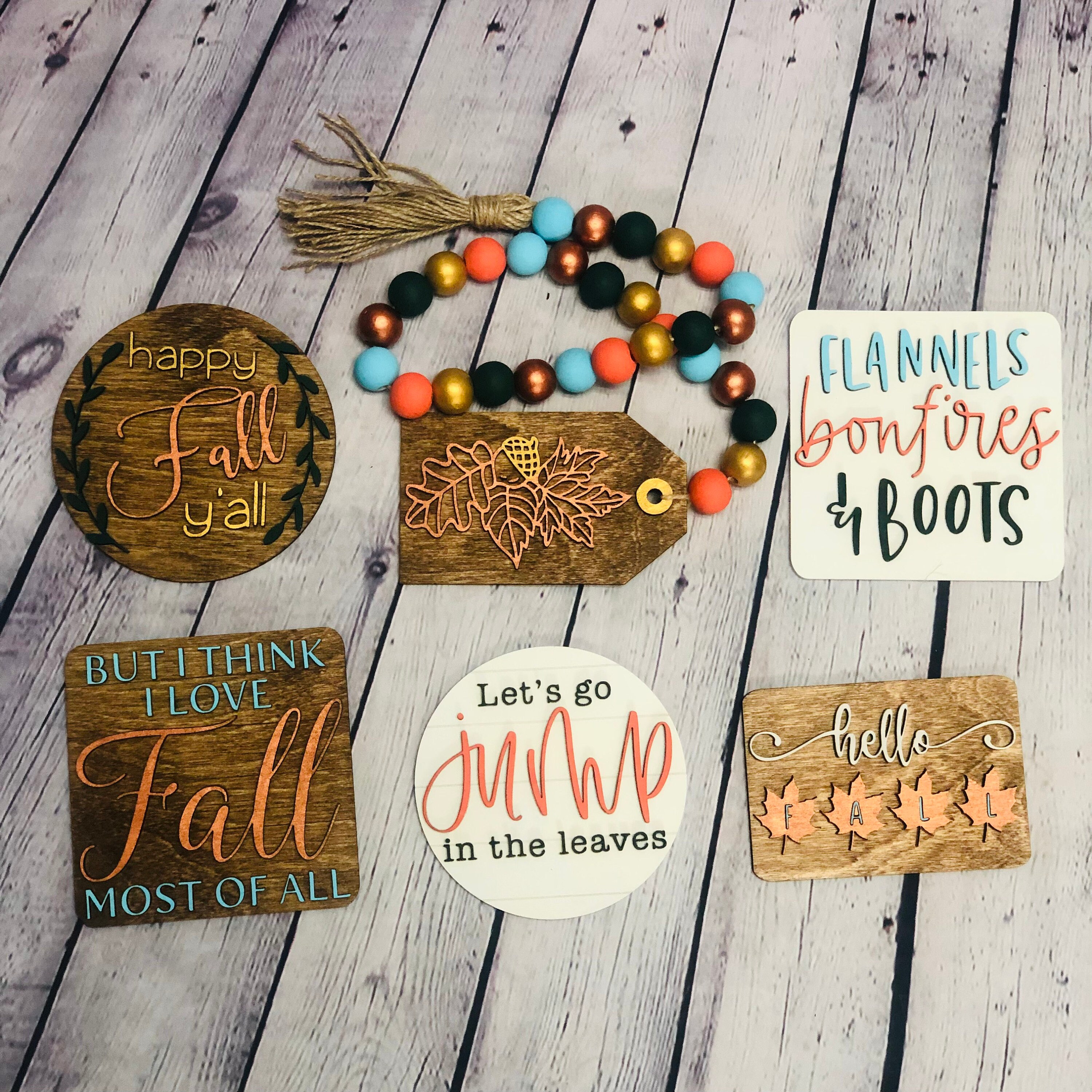 Fall Tier Tray Laser Cut File - Etsy