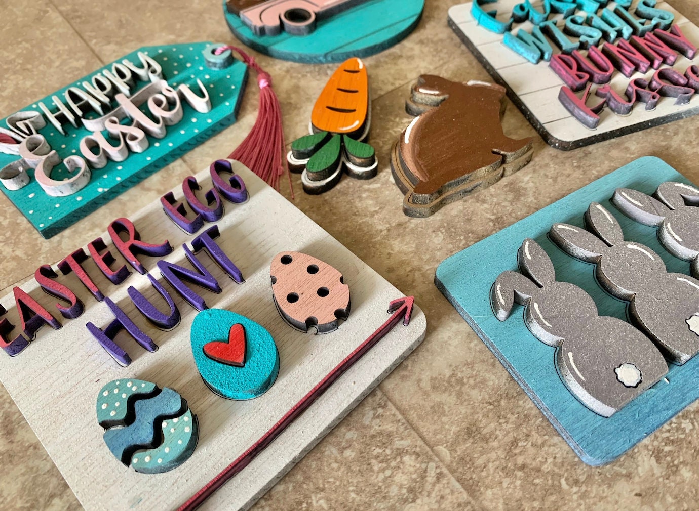 Easter 2 Tier Tray Laser Cut File | Etsy