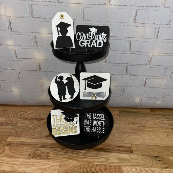 Graduation Tier Tray Laser Cut File | Etsy