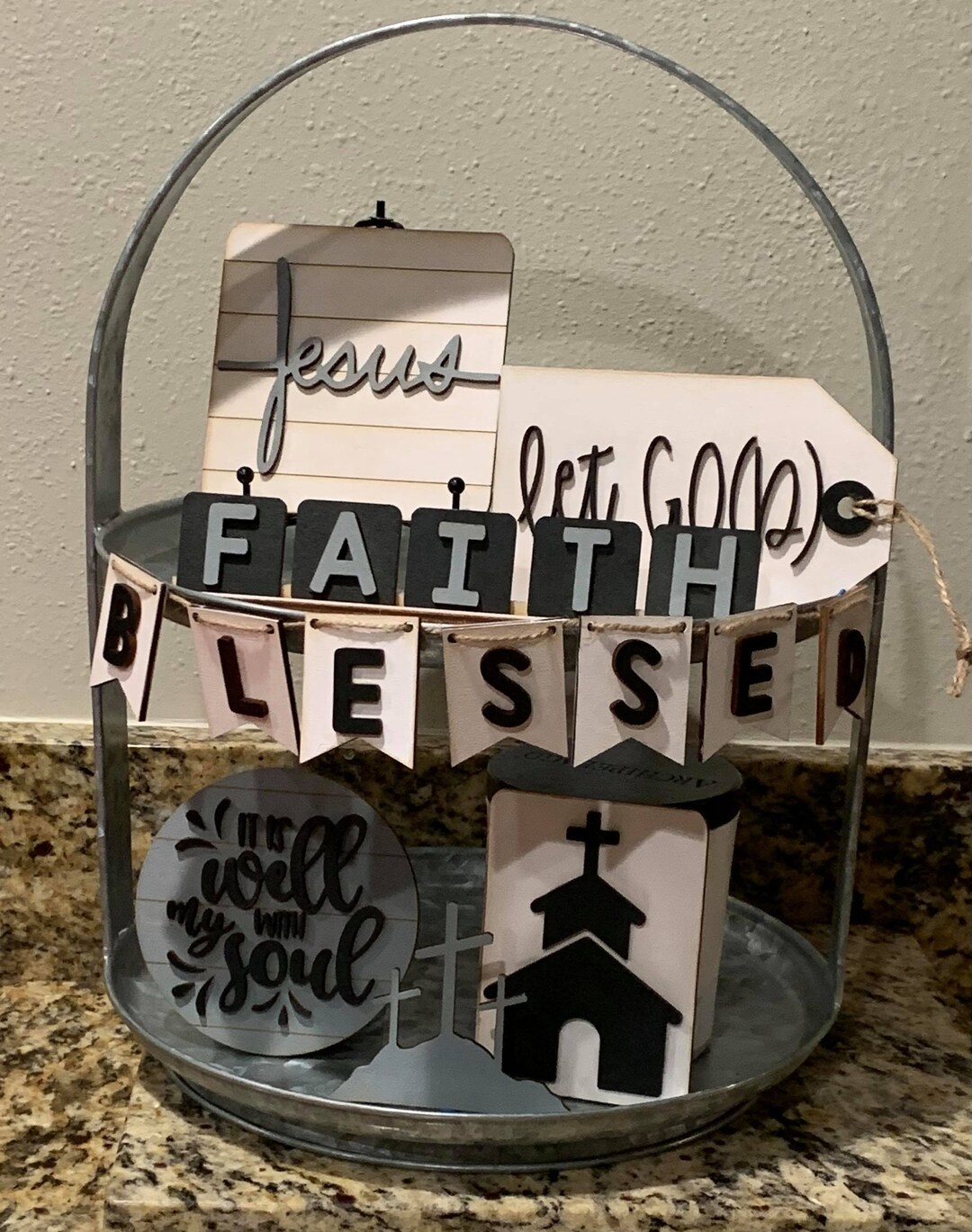 Faith Tier Tray Laser Cut File - Etsy