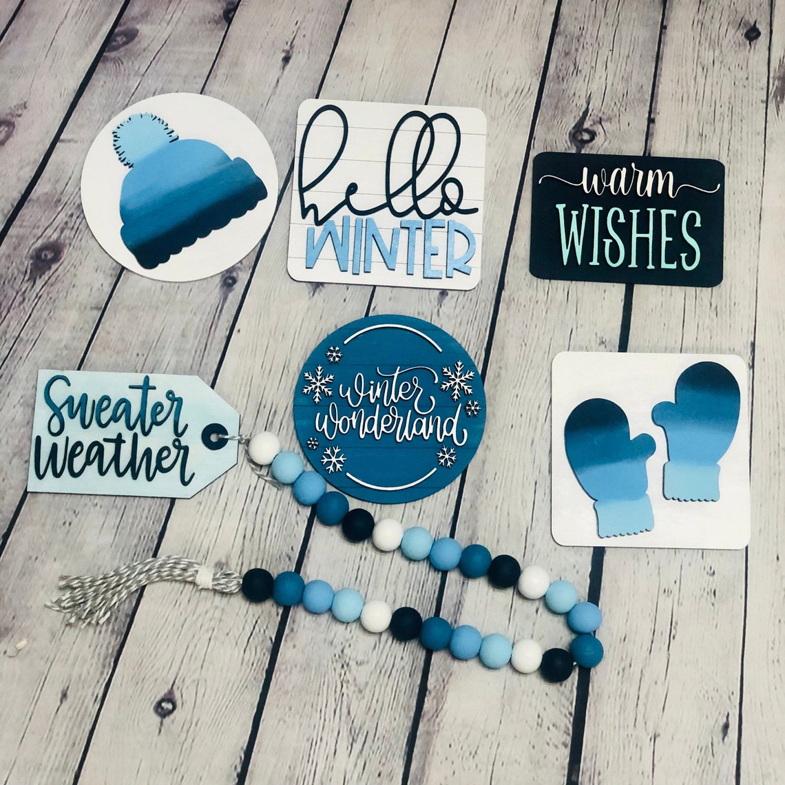 Winter Tier Tray Laser Cut File - Etsy