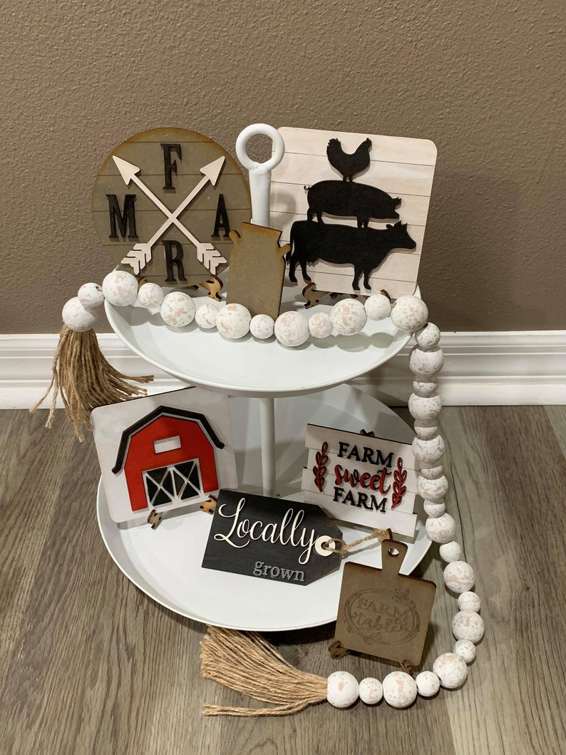 Farm Tier Tray Laser Cut File - Etsy