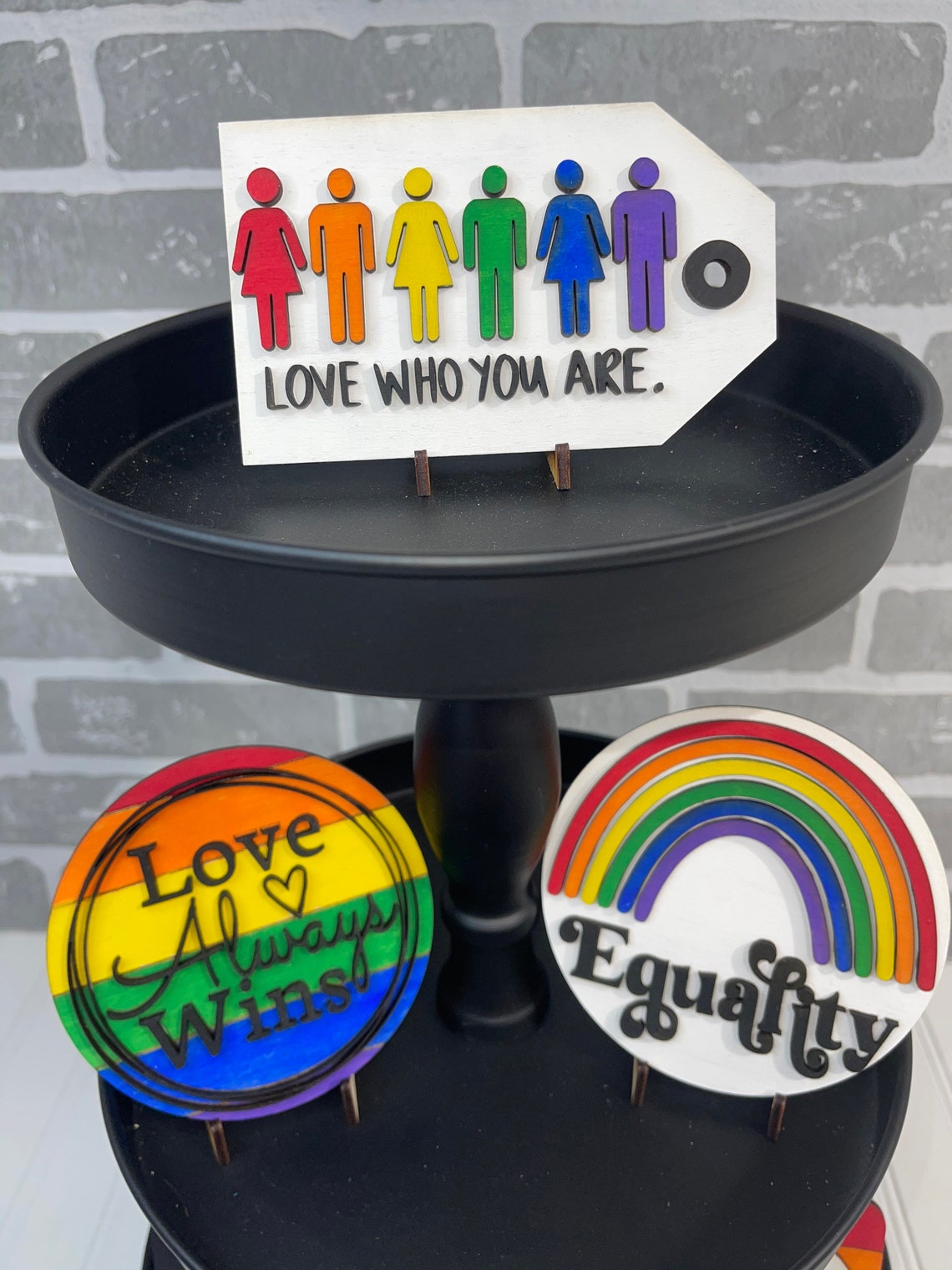 Pride Tier Tray Laser Cut File | Etsy