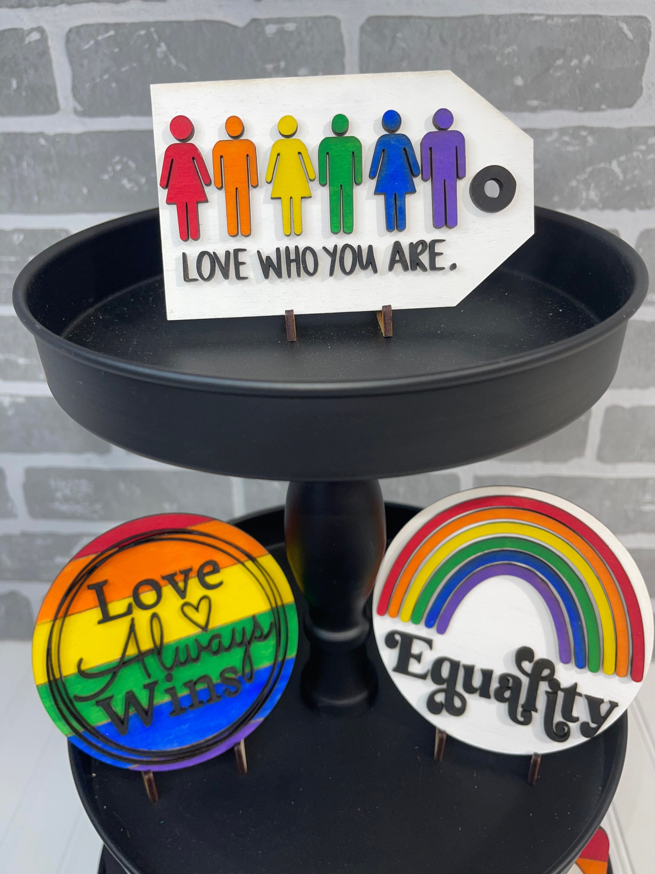 Pride Tier Tray Laser Cut File | Etsy