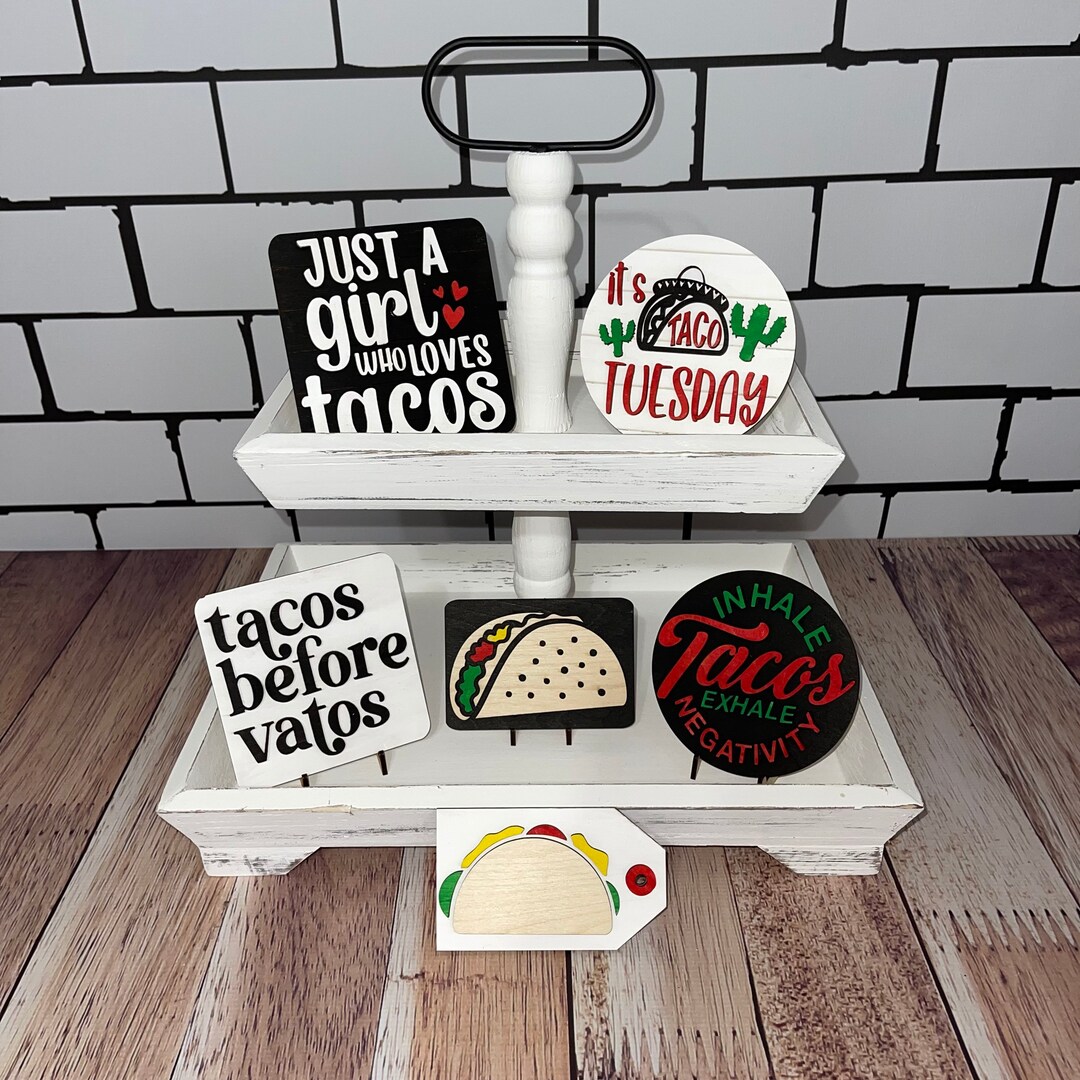 Taco Tier Tray FINISHED SET - Etsy