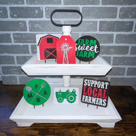 Farm 2 Tier Tray Laser Cut File | Etsy