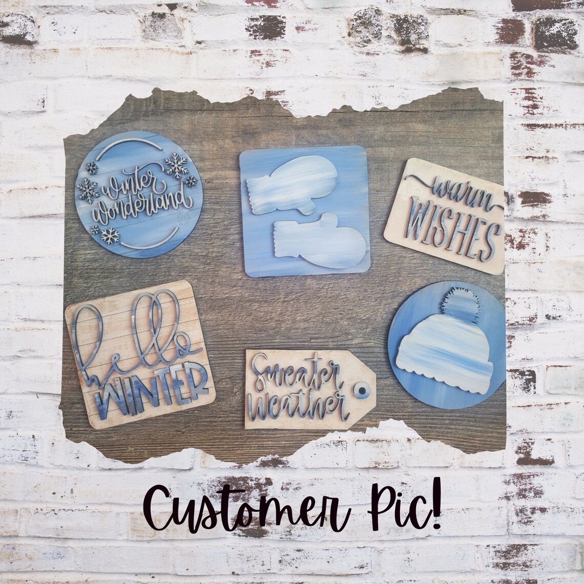 Winter Tier Tray Laser Cut File - Etsy