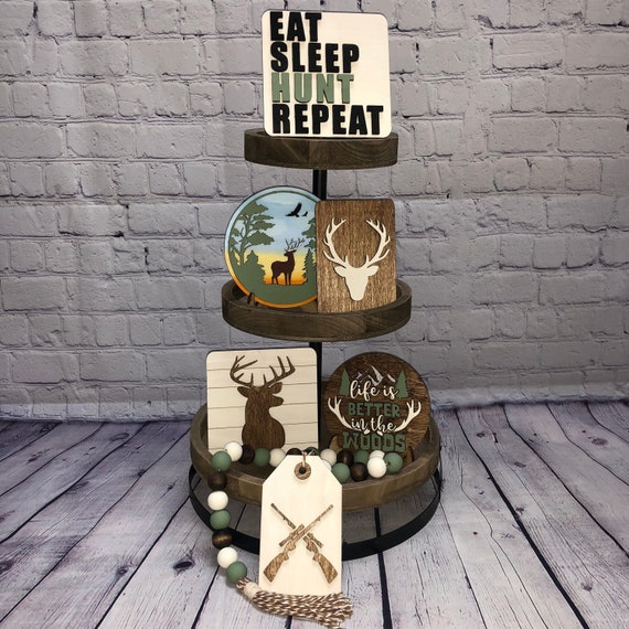 Hunting Tier Tray Laser Cut File | Etsy