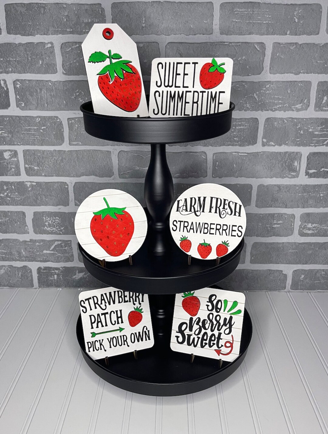Strawberry Tier Tray Laser Cut File - Etsy