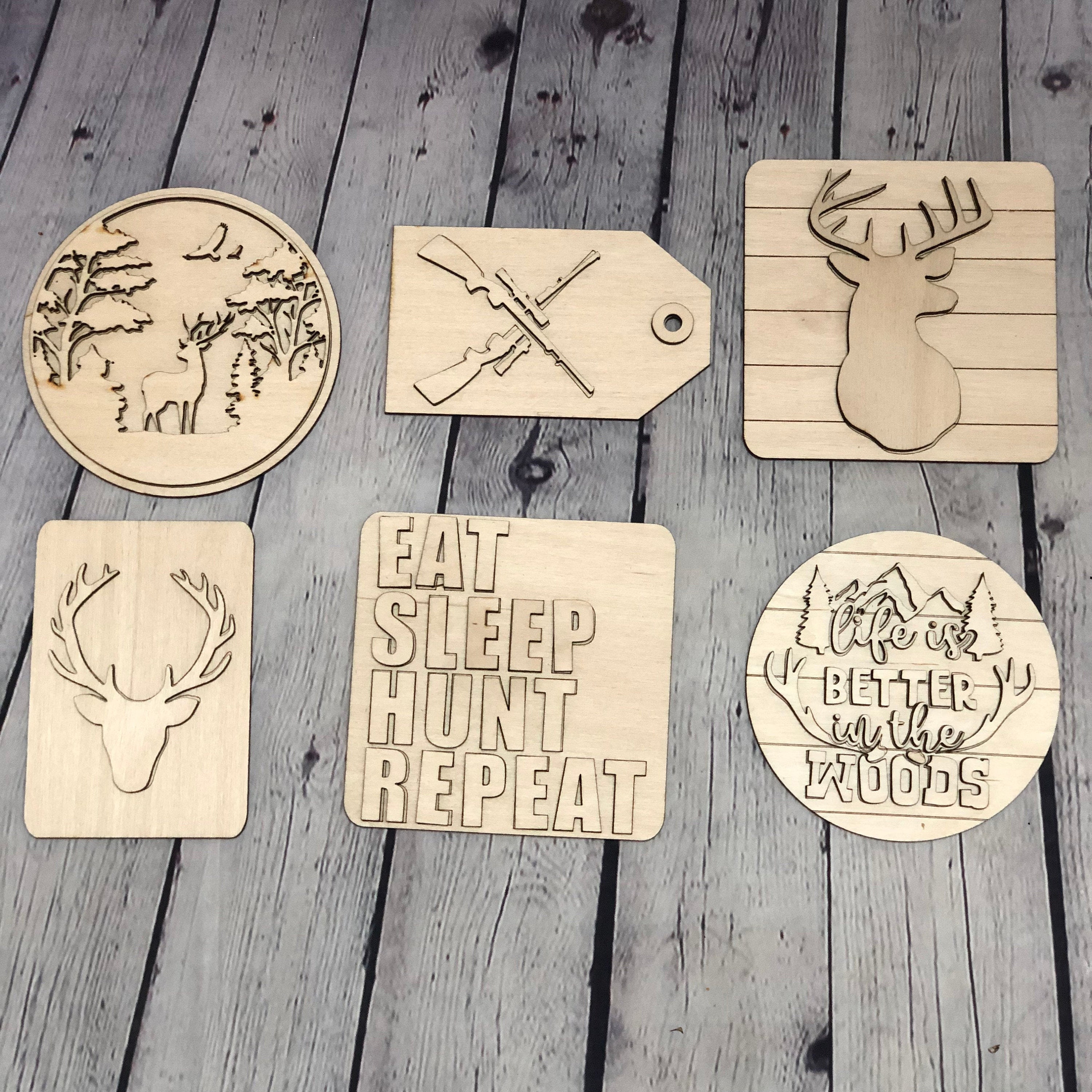 Hunting Tier Tray Laser Cut File - Etsy
