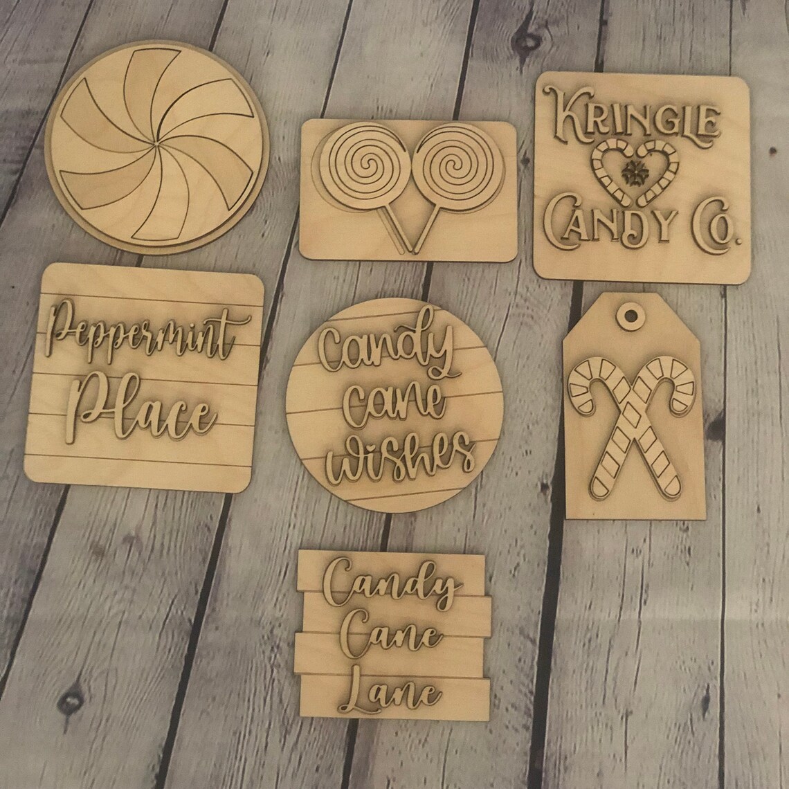 Candy Cane Tier Tray Laser Cut File | Etsy