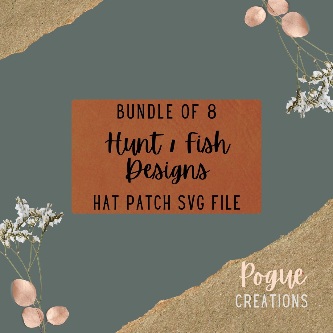 Hat Patch SVG File - Hunt / Fish Bundle - Etsy
