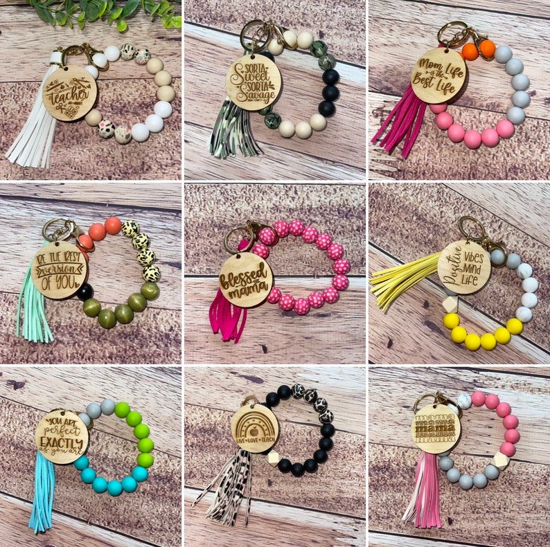 Keychain Wristlet Mixed Bundle 45 Designs Included Laser - Etsy