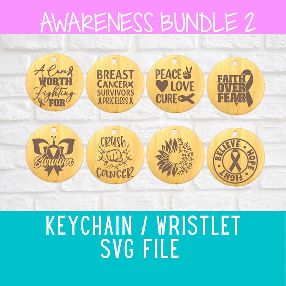 Wristlet/keychain SVG Awareness 2 Bundle - Etsy
