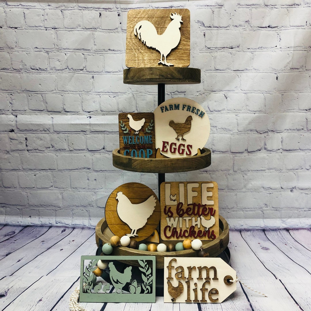 Chicken Tier Tray Laser Cut File - Etsy