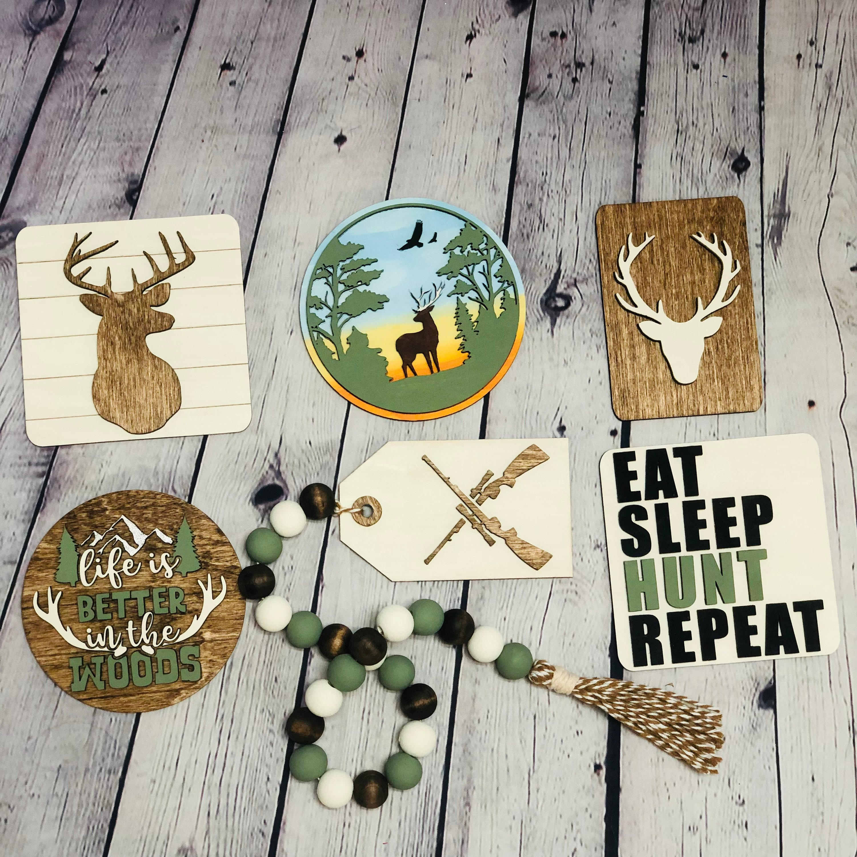 Hunting Tier Tray Laser Cut File - Etsy