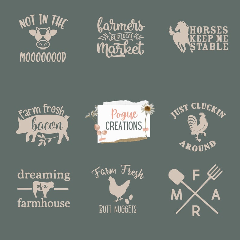 Hat Patch SVG File - Farm Bundle - Etsy