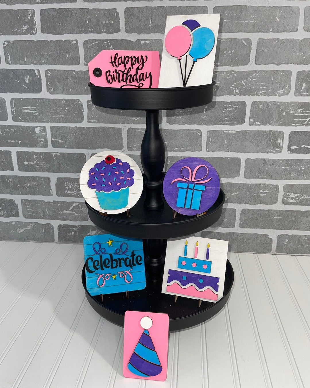 Birthday Tier Tray DIY Kit - Etsy
