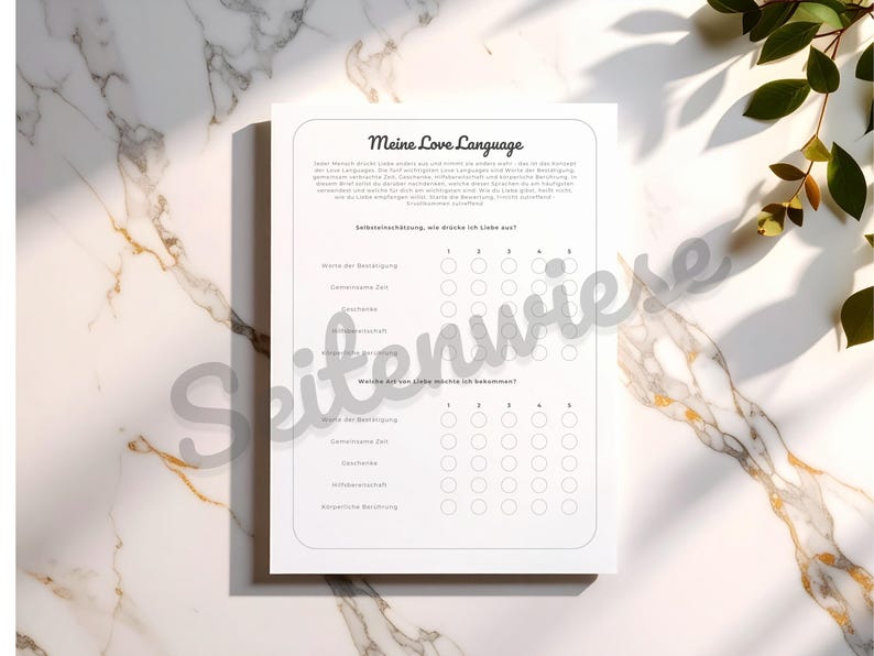 My Love Language | Love Languages | PDF Download - Etsy