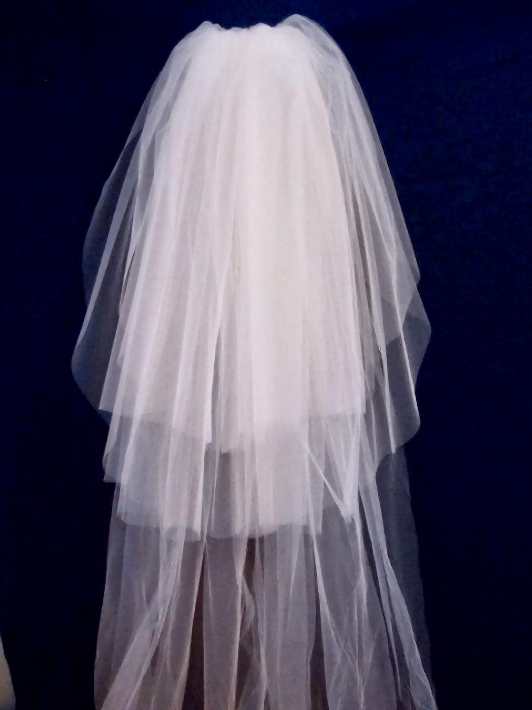 3 Tier 120 Inch Cathedral Wedding Veil With Blusher, Bridal Veil, Regal ...