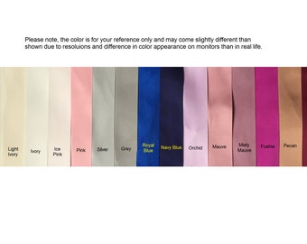 Sash Ribbon Sample Choose up to 5 Colors - Etsy