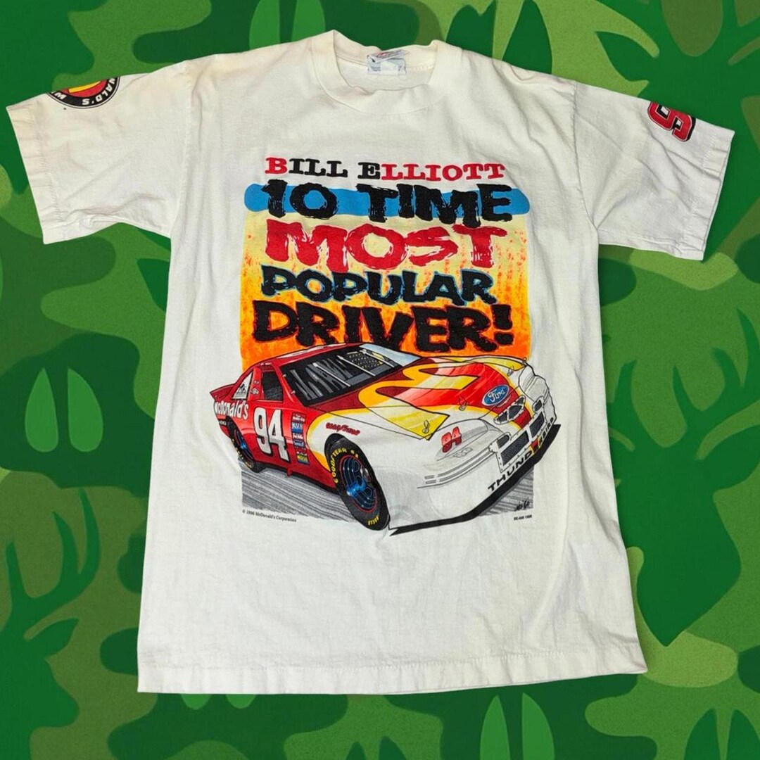 Vintage 1996 Bill Elliott "most Popular Driver" Tee Size M - Etsy