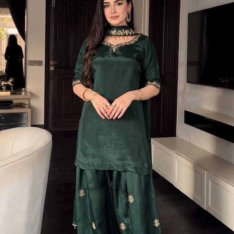 Farshi Shalwar Cotton Suit - Etsy UK
