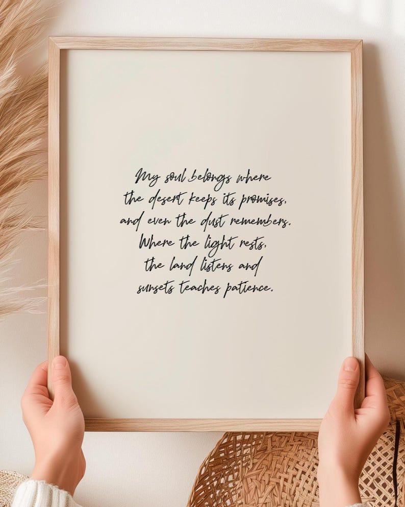 Poetic Digital Printable Wall Art - Western Handwritten Poster (digital ...
