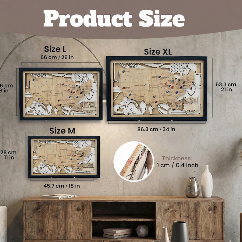 Personalized NFL Stadium Tracker Map | Football Fan Gift, Gift for Him ...