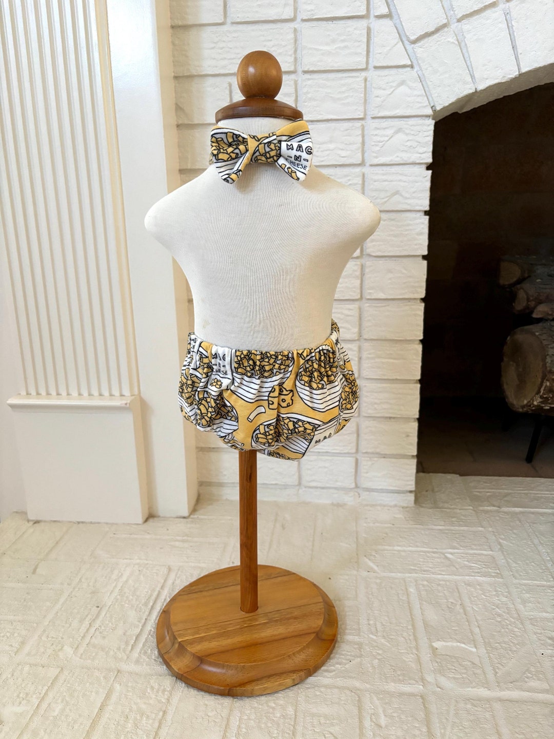 Macaroni Cheese Baby Diaper Cover With Bow Tie, Photo Prop - Etsy