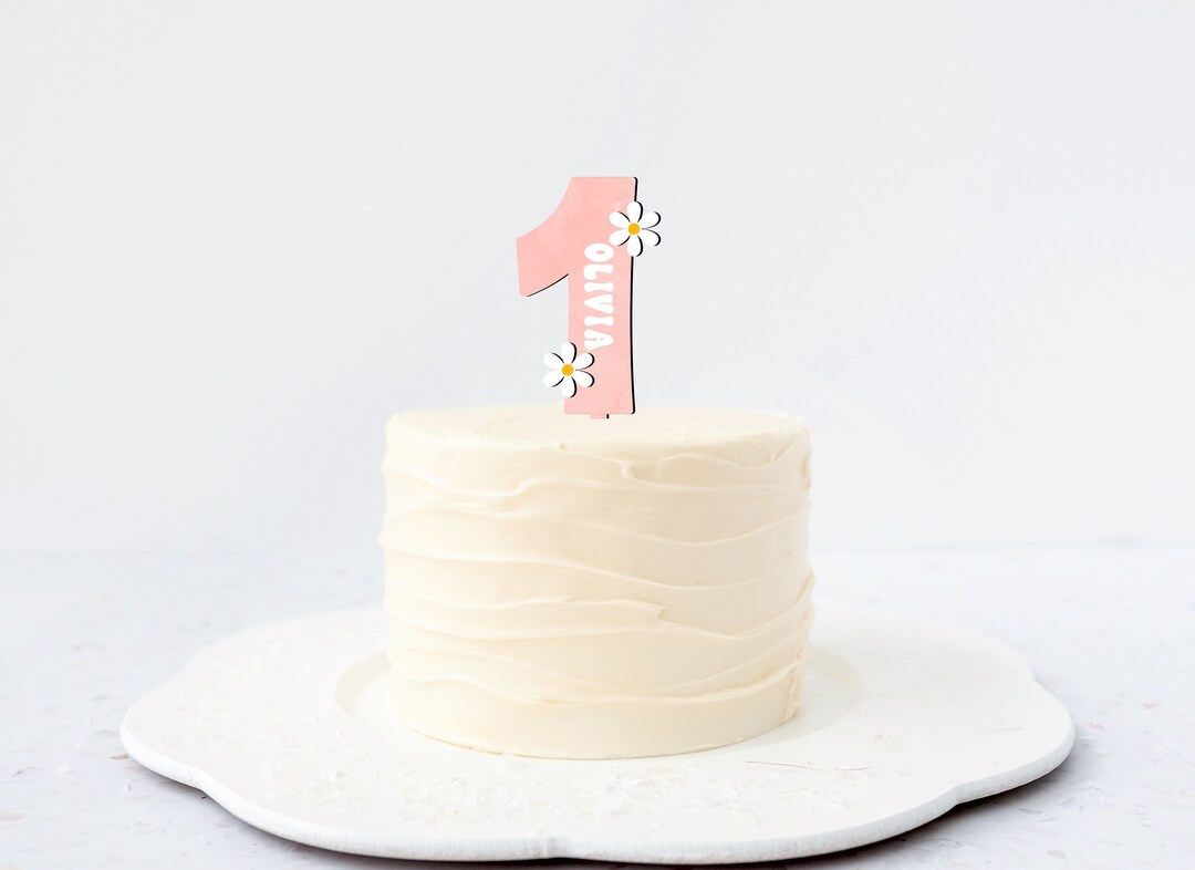 Personalized, Smash Cake, Daisy Cake Topper, Daisy First Birthday ...