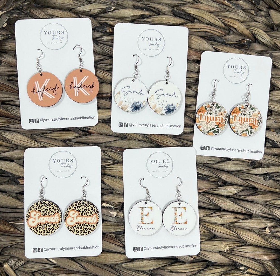 Personalized Earrings, Personalized Name Earrings, Custom Earrings, Gifts for Her - Etsy