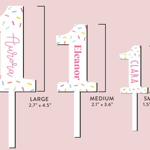 Name, Personalized, Smash Cake, Sprinkles Cake Topper, Sprinkles, First ...