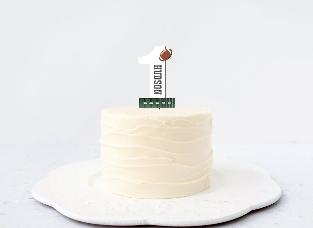Personalized, Smash Cake, Football First Birthday, First Year Down ...