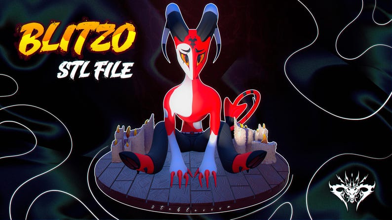 Blitzo Helluva Boss Digital Model for 3D Printing - Etsy