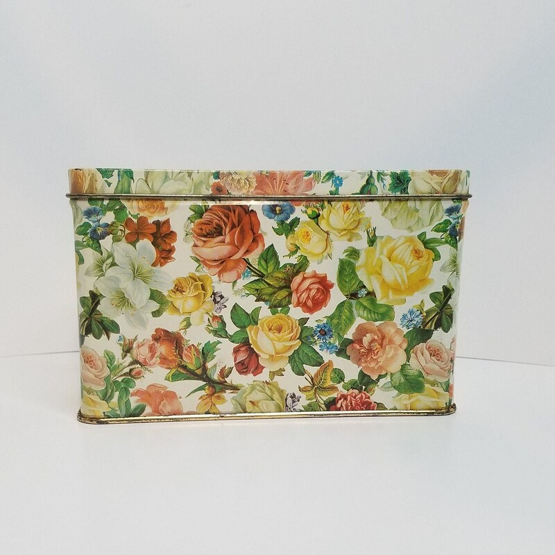 Floral Tin Box - Etsy